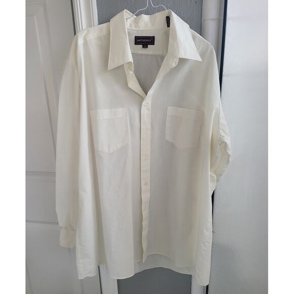 Anthony's | Shirts | Vintage Anthonys Mens Off White Button Up Shirt 7 ...
